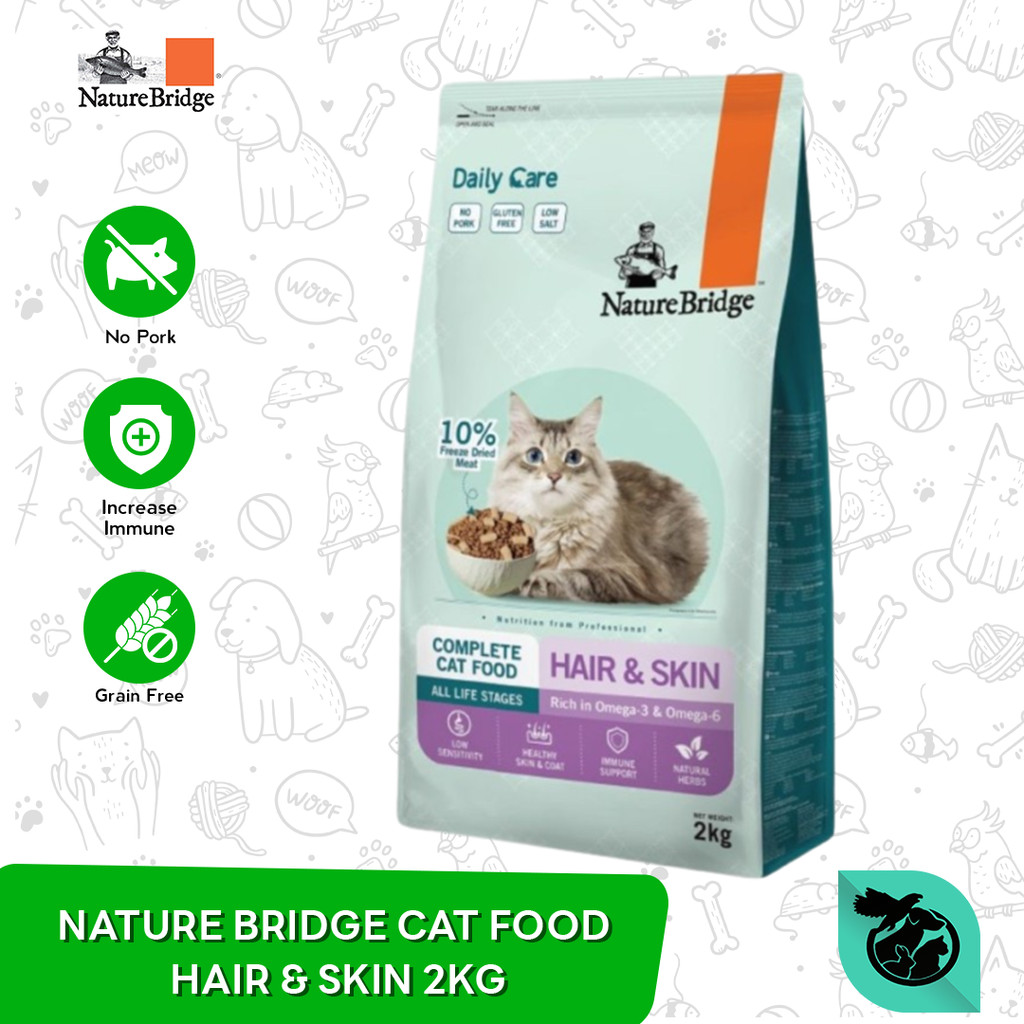 Jual Makanan Kucing Nature Bridge Hair & Skin Cat Food 2 KG | Shopee ...