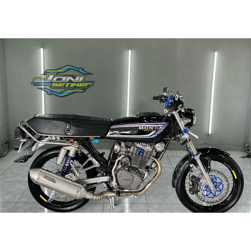 Jual Striping lis sticker standar ORI honda gl 100 1993 1994 ungu biru ...
