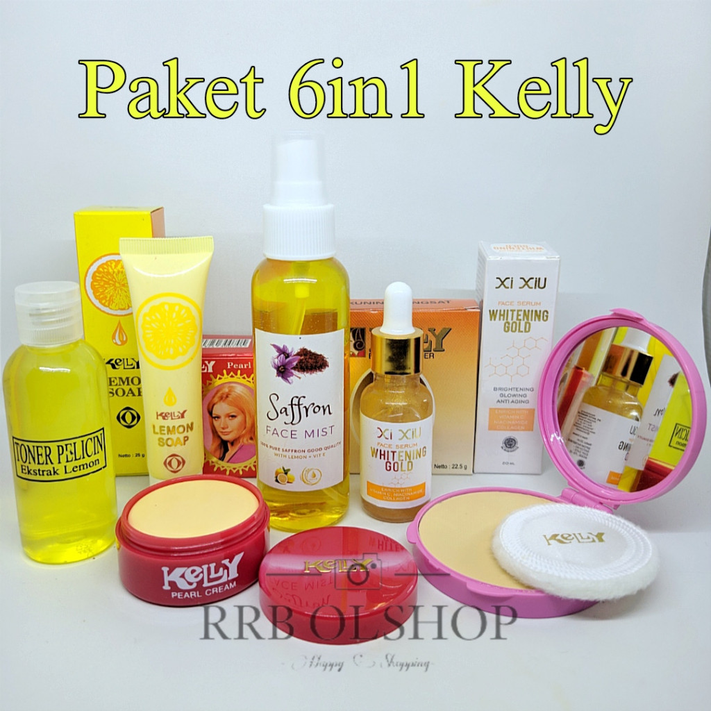 Jual Paket Kelly Kosmetik 6in1 Plus Whitening Gold Serum Xiu Xiu ...