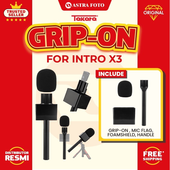 Jual Takara Grip-On Universal Interview Mic Handheld Handle Microphone ...