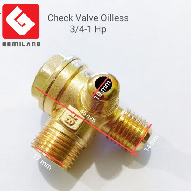 Jual Check Valve Kompresor Portable Oilless Type 3/4 - 1 Hp Tanpa Oli ...