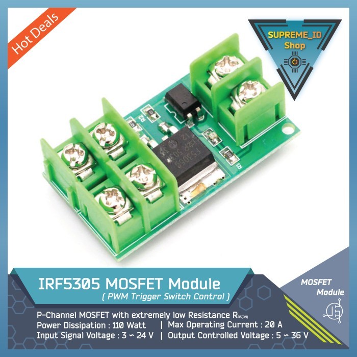 Jual IRF5305 F5305 S High Power P-Channel MOSFET Module PWM Trigger Switch | Shopee Indonesia