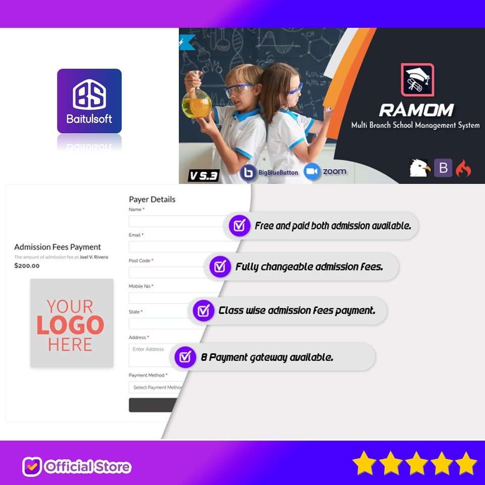 Jual SOURCE CODE APLIKASI RAMOM SCHOOL - MULTI BRANCH SCHOOL MANAGEMENT ...