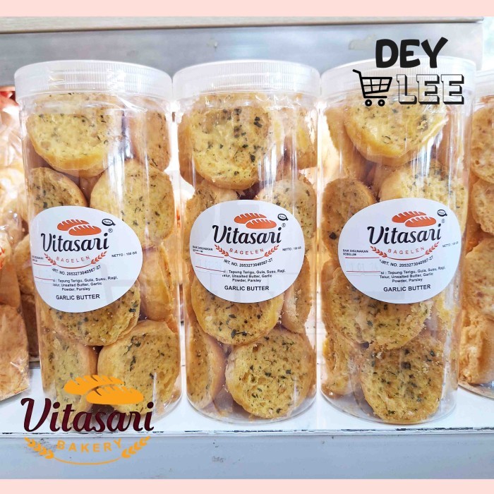 Jual VITASARI Bagelen Garlic Butter 100g Kemasan Toples Tabung Oleh-Oleh Bandung | Shopee Indonesia