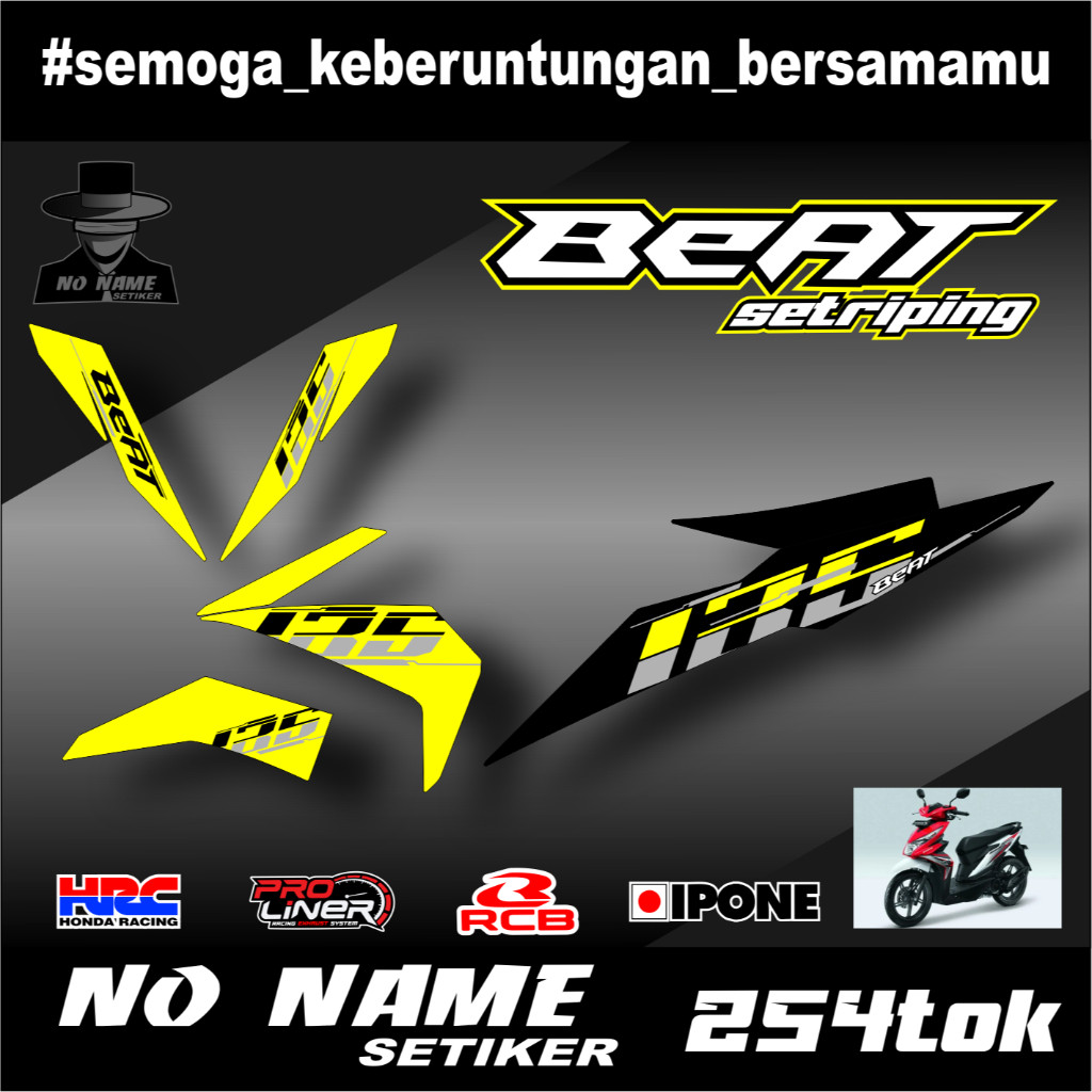 Jual Striping stiker setiker Motor Beat esp (254tok) 2016 2017 2018 ...