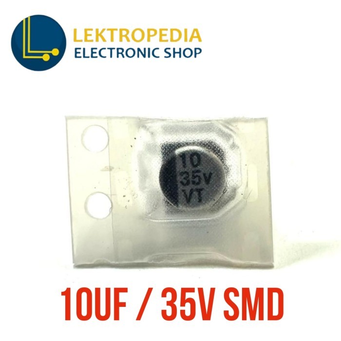 Jual Elco 10uf 35v SMD 4x5.4mm Kapasitor 10 uf mikro 35 v volt 35volt ...