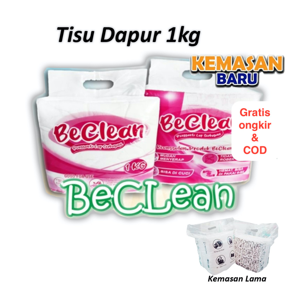Jual Tisu Kompor BeClean 1 Kg ORIGINAL Tisu Dapur Serbaguna Bisa Dicuci ...