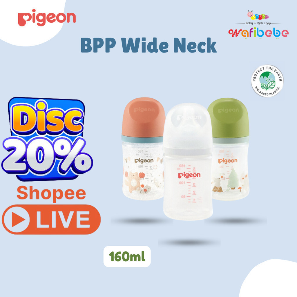 Jual PIGEON BOTOL BPP Wide Neck & SOFTOUCH NIPPLE - 160 ml Botol Susu Bayi | Shopee Indonesia
