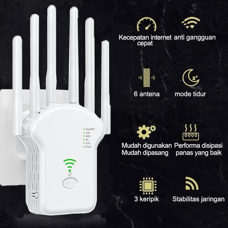 Jual 6 Antena Eksternal Wifi Repeater 2.4G dan 5G Sinyal WiFi ...
