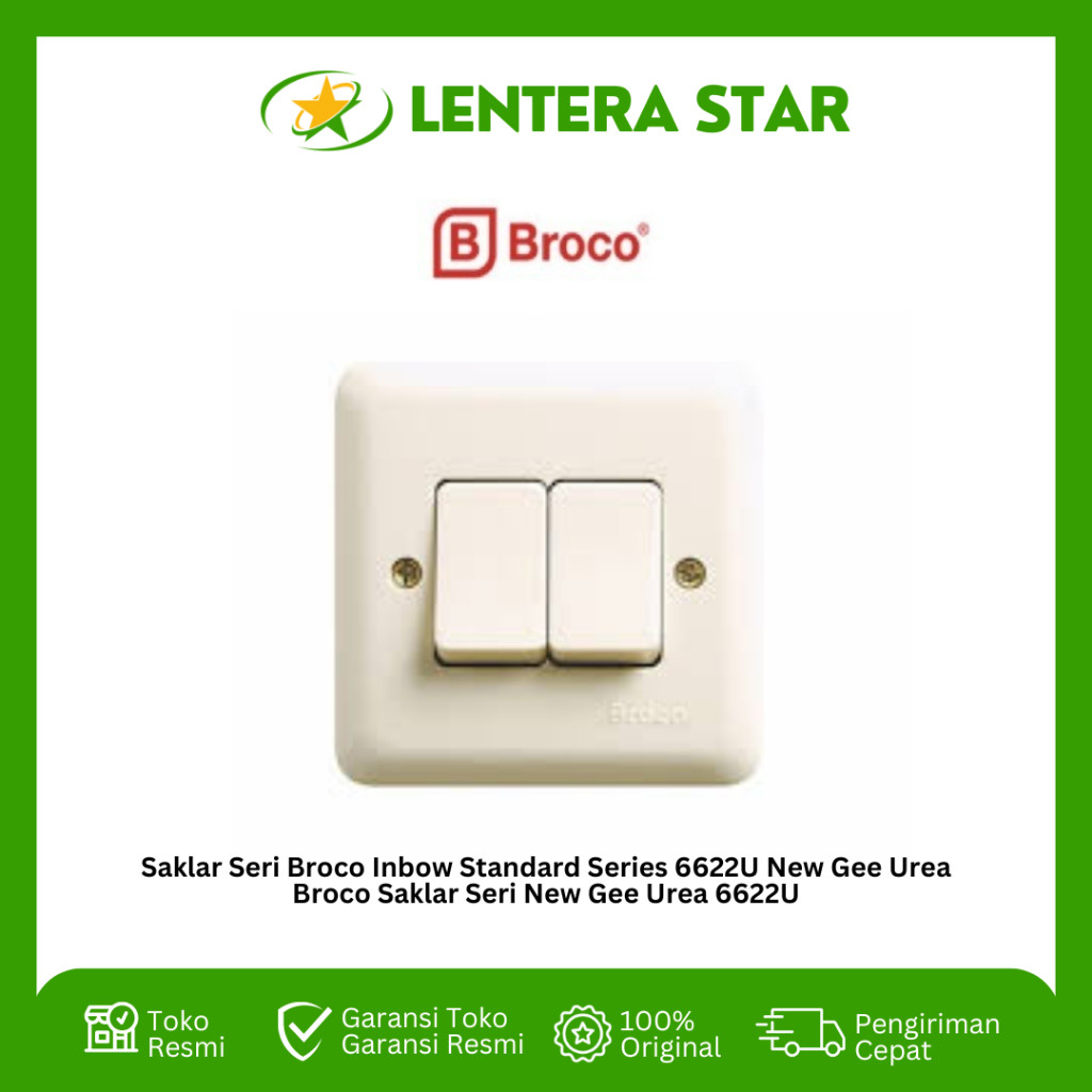 Jual Saklar Seri Broco Inbow Standard Series 6622U New Gee Urea Broco ...