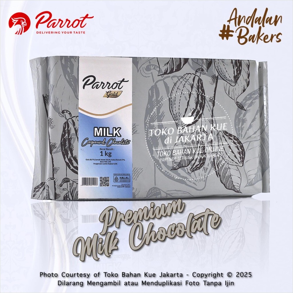 Jual Parrot GOLD MILK 166gr Compound Chocolate Susu Premium Baking ...