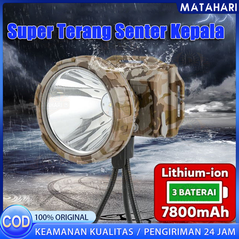 Jual DONY MS-309 Senter Kepala Besar Super Terang Senter Kepala LED 50W | SPR Terang Tahan Lama ...