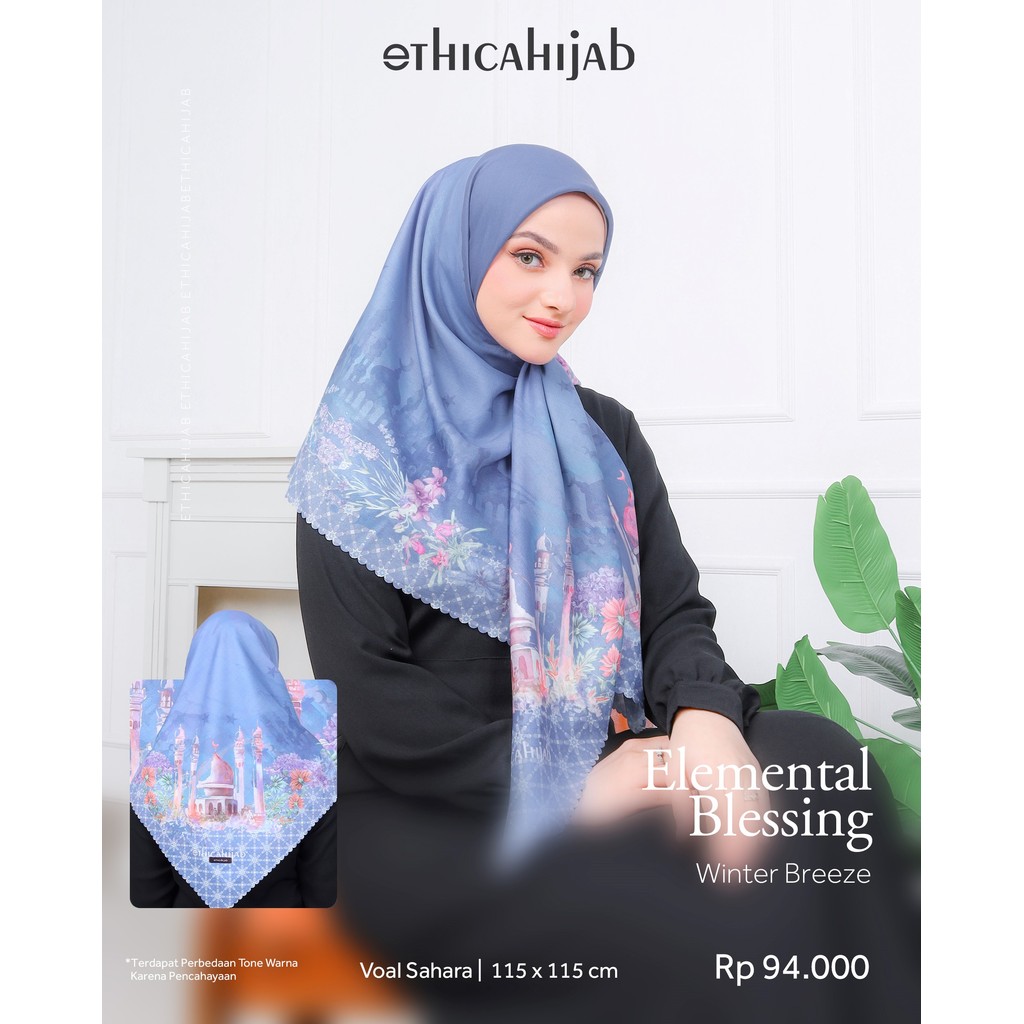 Jual Ethica - Hijab Segi Empat Motif Elemental Blessing Hijab Voal ...