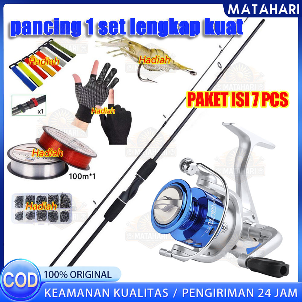 Jual 1.65M/1.8M/2.1M/2.4M Joran Pancing Set 15 Kg Reel Pancing Murah ...