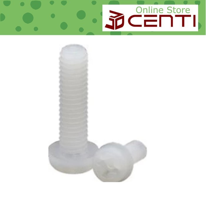 Jual Baut M8 8mm panjang 8 mm 8mm 15mm 20mm 25mm 30mm Nylon Bulat cross ...