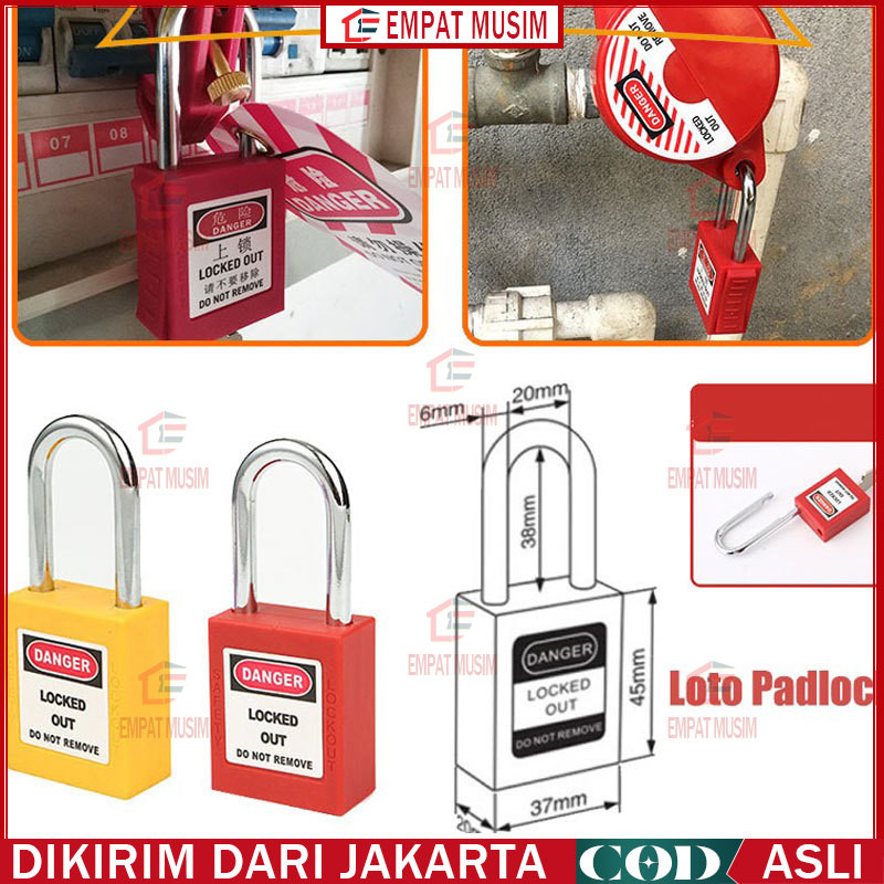 Jual Gembok Master Lock 410 Gembok Loto Safety Padlock Safety Loto ...