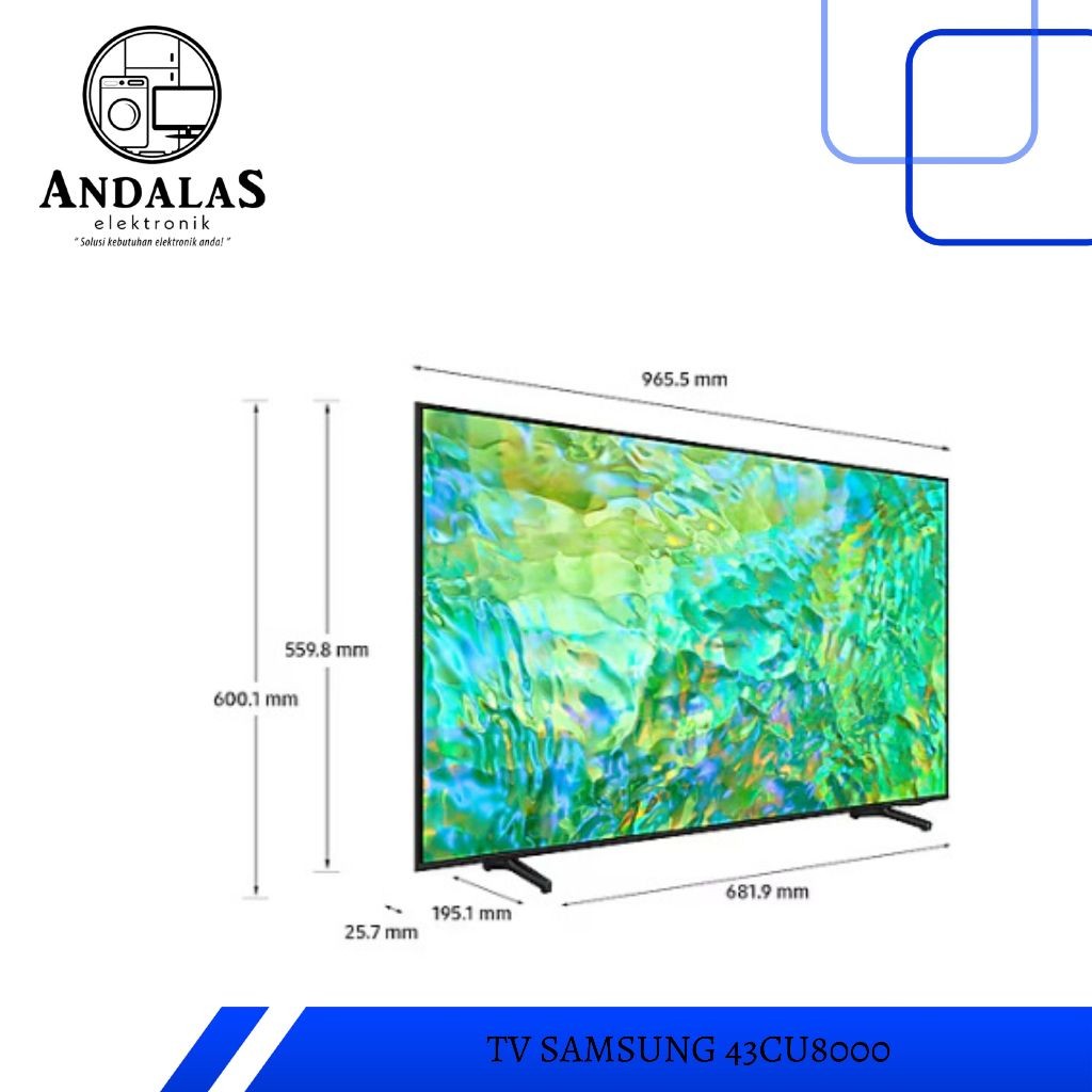 Jual LED TV SAMSUNG UA43CU8000 43 INCH Crystal UHD 4K Smart TV DIGITAL ...
