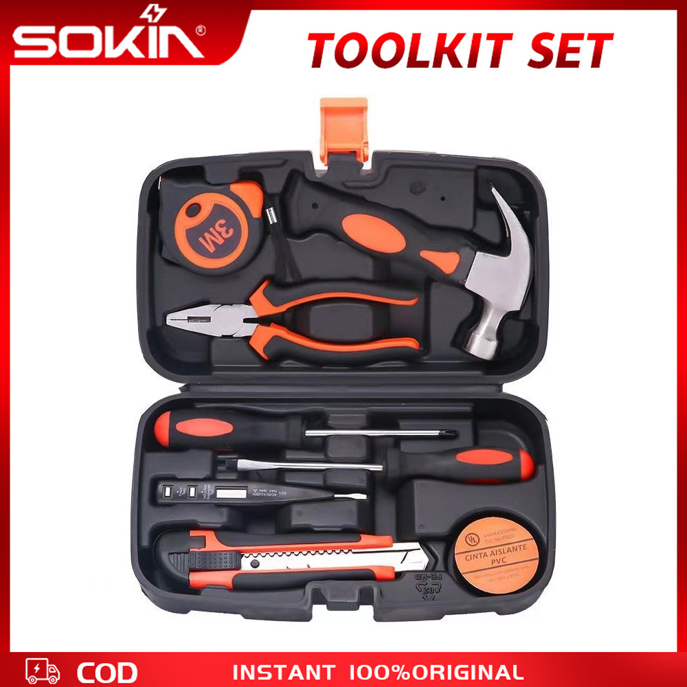Jual sokin Hand Toolset 9PCS Tool Kit Alat Rumah Tangga Tool Kit Set ...