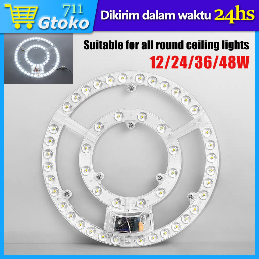 Jual Lampu LED TL Ring Bulat Modul Lampu Plafon Pengganti Warna Putih ...
