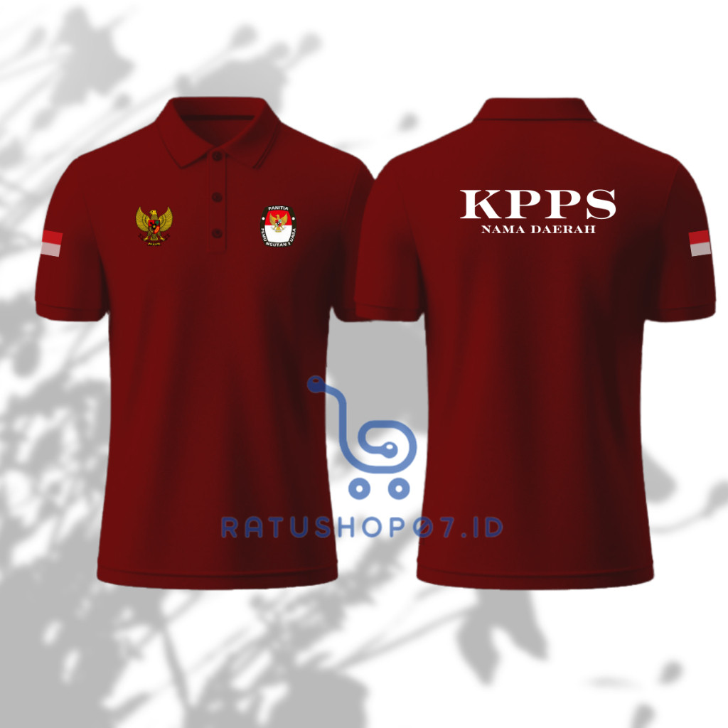 Jual Baju Kaos Poloshirt Lengan Pendek Logo KPPS 2024 Quality Premium ...