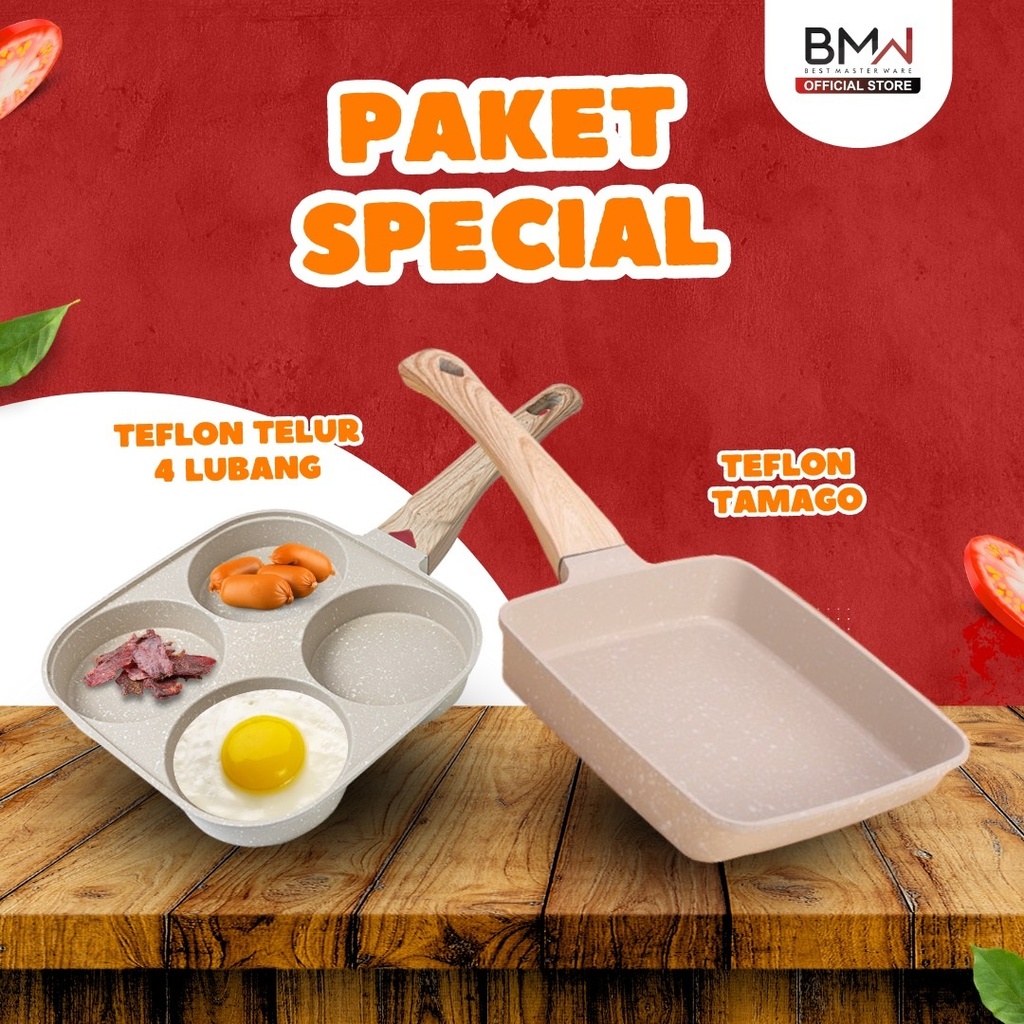Jual BMW Kitchenware - Paket Clara Pan Cetakan Telur bulat Anti Lengket ...