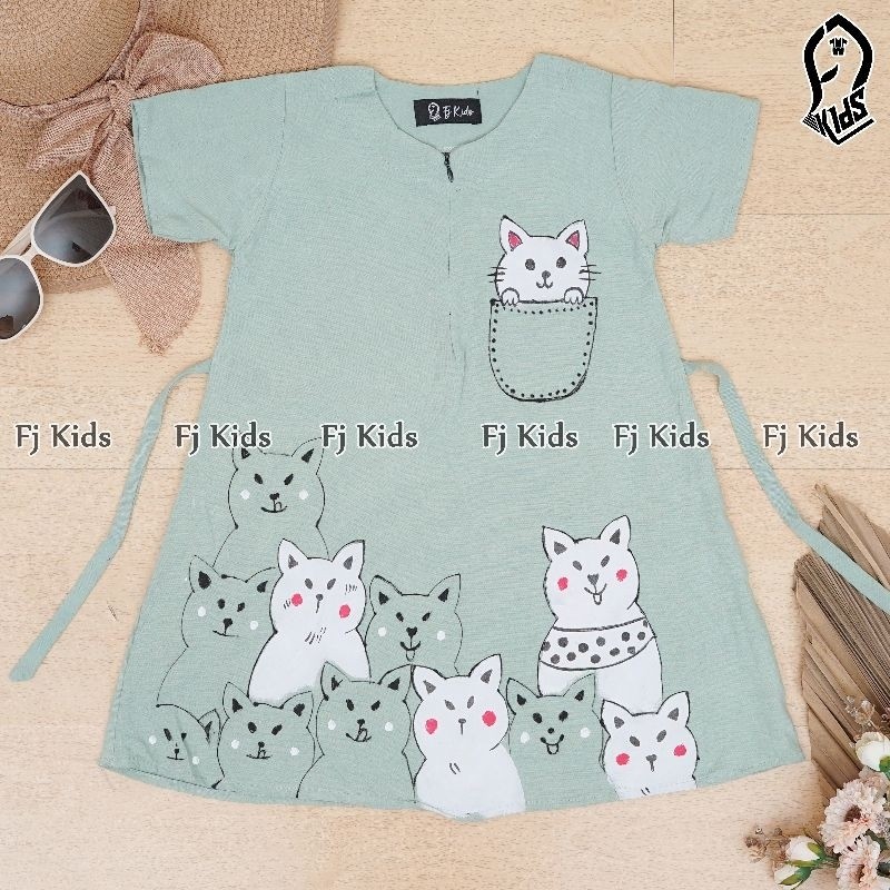 Jual Fj Kids - Dress Anak Lukis Motif Labubu Umur 2 Sampai 4 Tahun ...