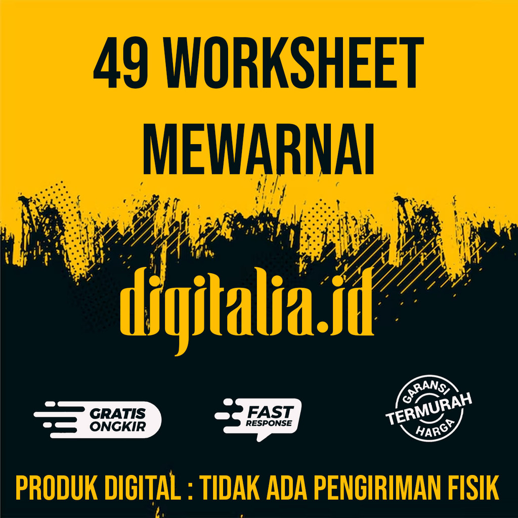 Jual [Produk Digital] Worksheet mewarnai 49 pcs A5 Free pensil warna ...