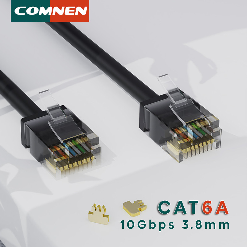 Jual COMNEN Cat6A Ethernet Cable 1pcs Slim Short Cable RJ45 internet ...