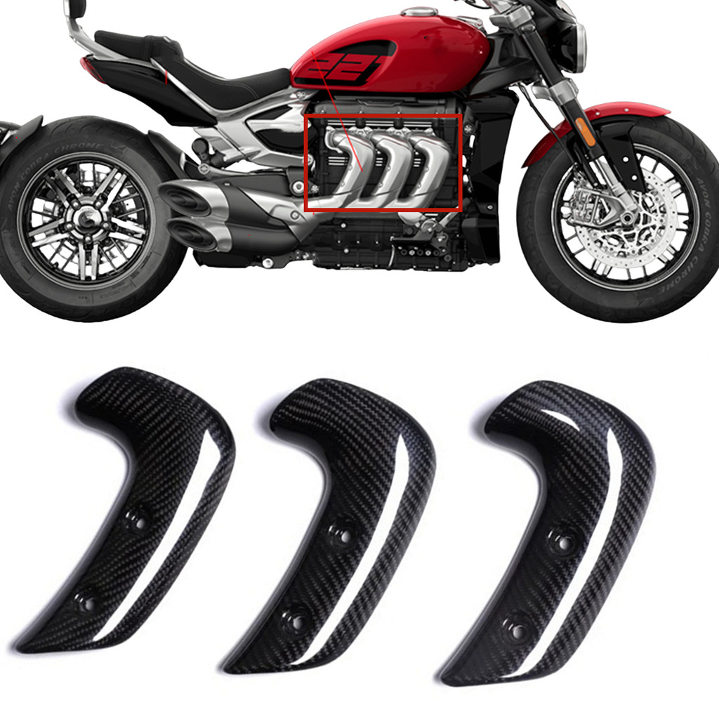 Jual Carbon Fiber Motorcycle Side Exhaust Heat Shield Cover Protector ...