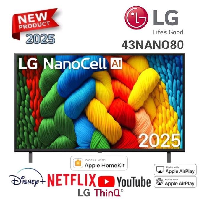 Jual LG 43NANO80 / 43NANO80ASA 4K SMART TV 43 INCH 2025 SERIES | Shopee ...