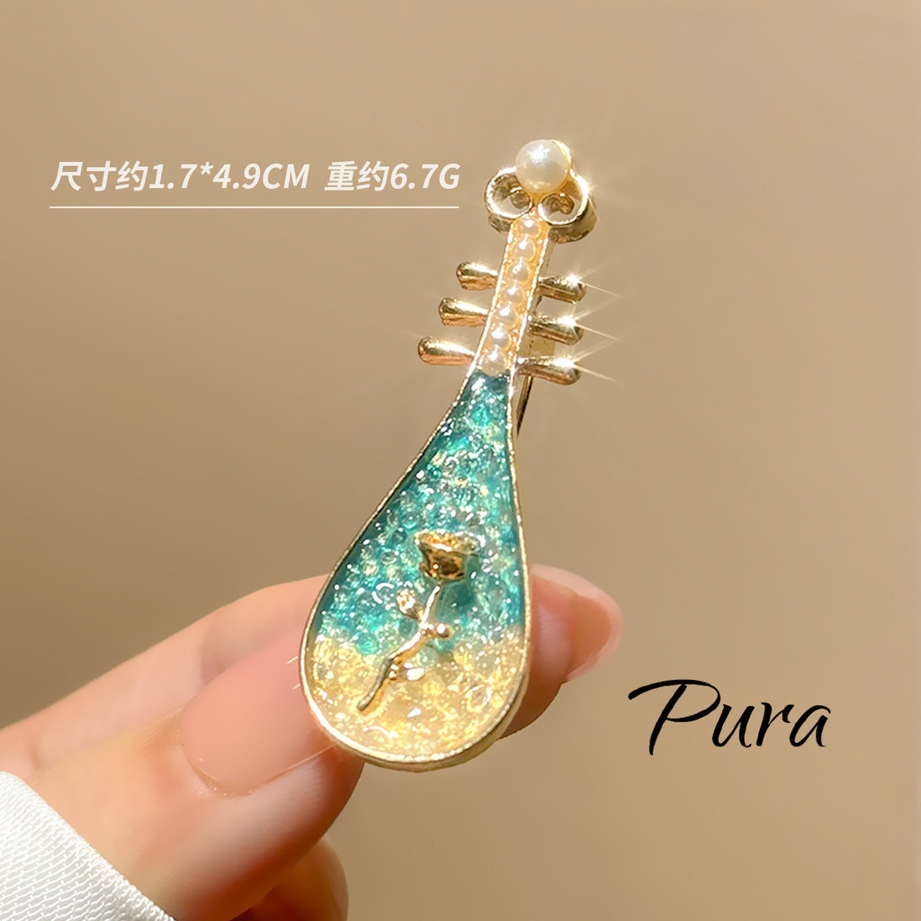 Jual 【Pura】bros pipa kristal imitasi gaya cina baru untuk wanita, bros ...