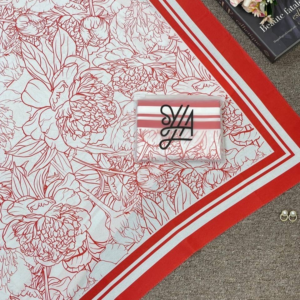 Jual Hijab Edisi Merah Putih Segi Empat Voal Premium Laser Cut Free ...