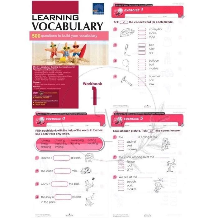 Jual BUKU FISIK SAP Learning Vocabulary Workbook 1 2 3 4 5 6 - Level 1 ...