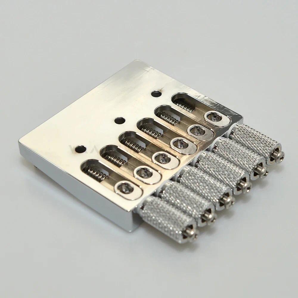 Jual 1 Set 6 Strings Brass Headless Guitar Bridge Single Bridge For ...