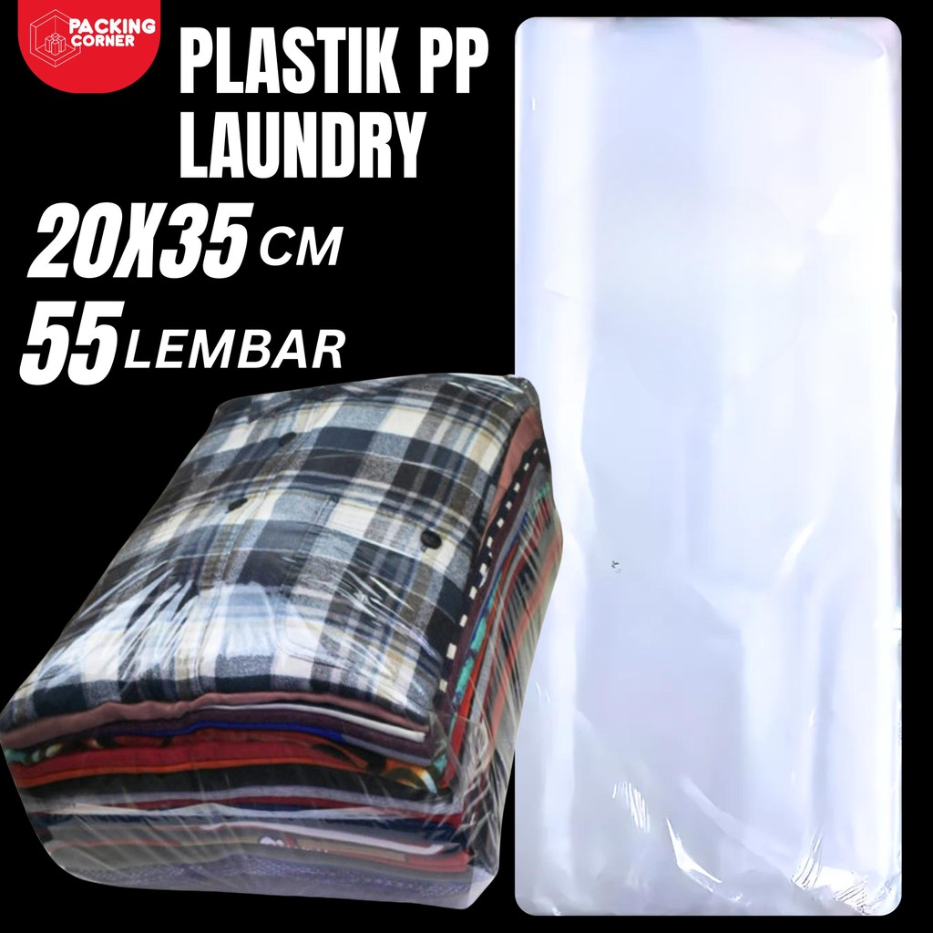 Jual Plastik Laundry PP Bening Kantong Plastik Packing Baju Londry ...