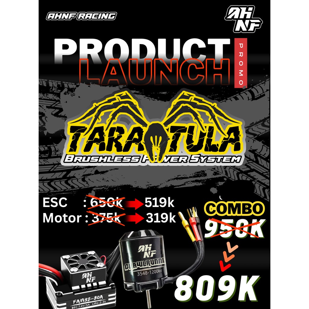 Jual AHNF TARANTULA BRUSHLESS POWER SYSTEM COMBO ESC 80A+MOTOR ...