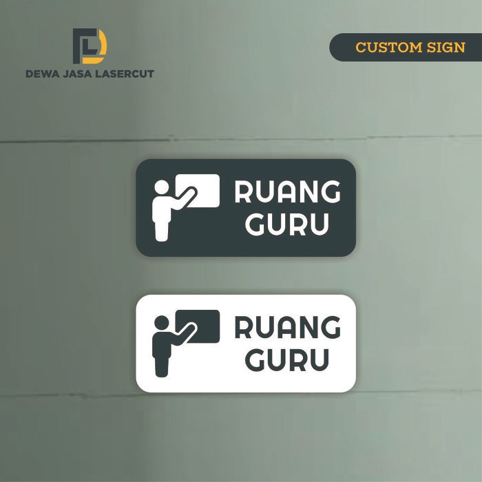 Jual Sign Board Acrylic Sekolah Ruang Guru Papan Akrilik UV Printing ...
