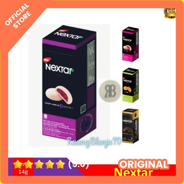 Jual Nextar brownies chocolate kotak box 90/80gr isi 8 cookies dus ...