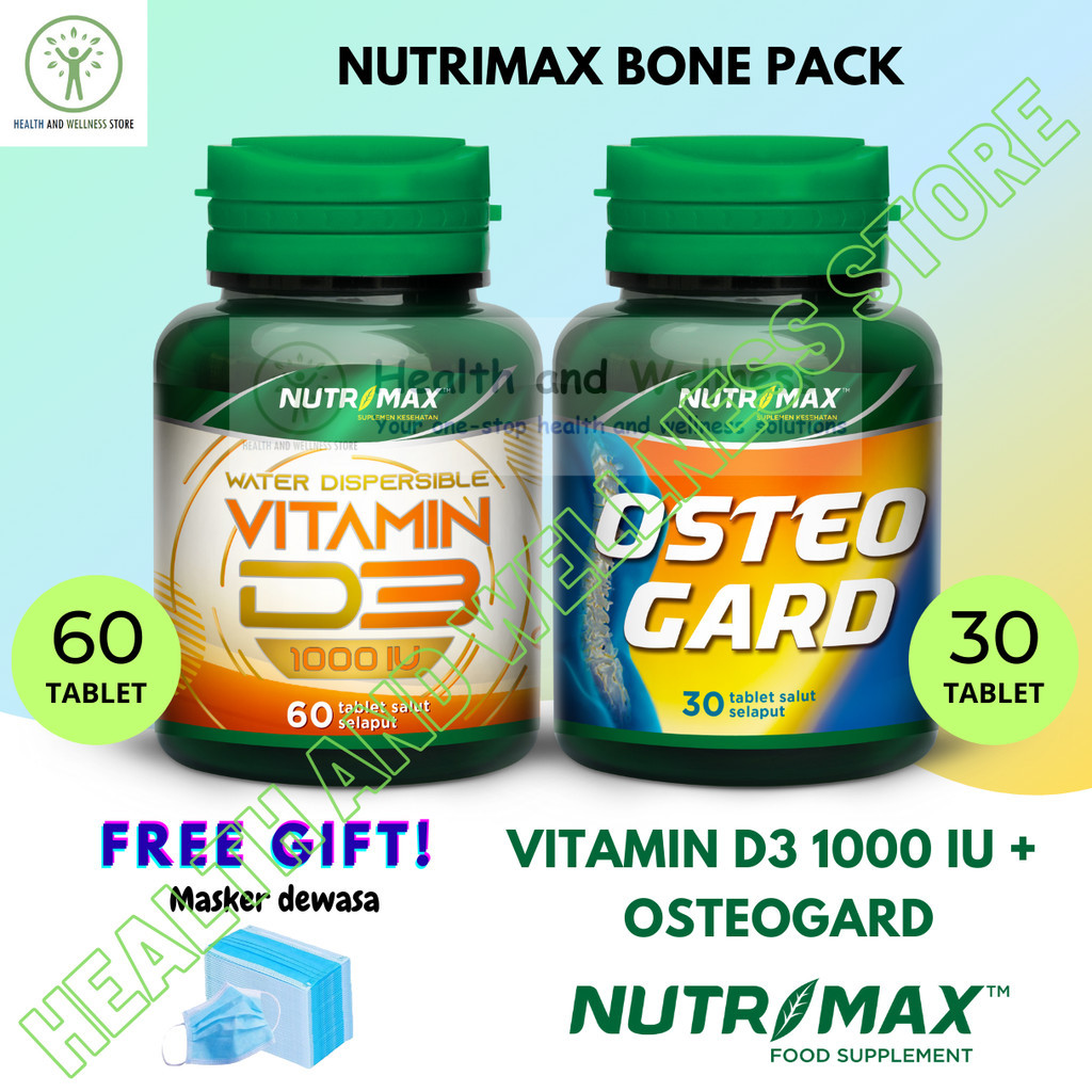 Jual Nutrimax Vitamin D3 1000 IU 60 Tablet Dan Osteogard 30 Tablet ...