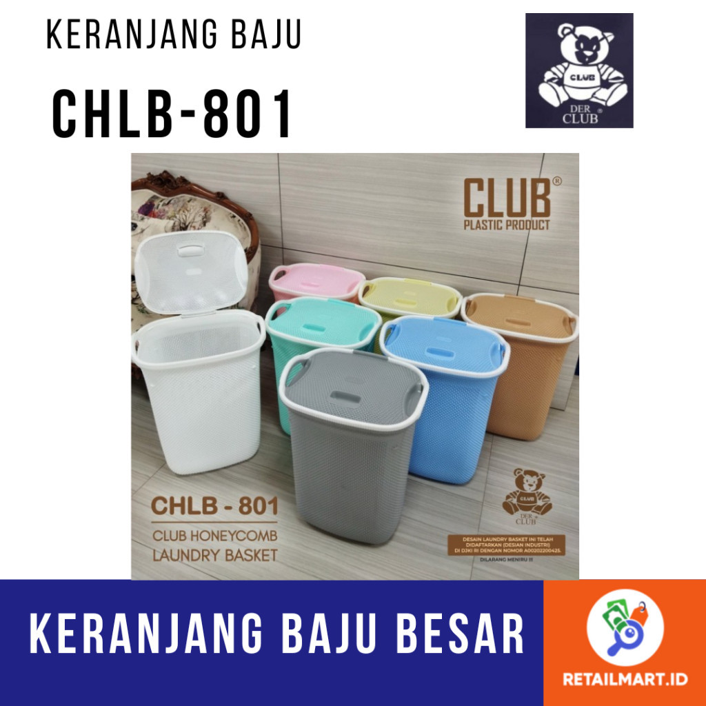 Jual CLUB: CHLB-801 LAUNDRY BASKET SERBAGUNA / KERANJANG BAJU BESAR ...