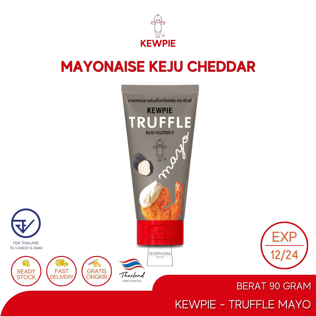 Jual Kewpie Cheddar Truffle Mayo 90 gram Original Thailand Saus Saos Mayonaise Mayones Sauce ...