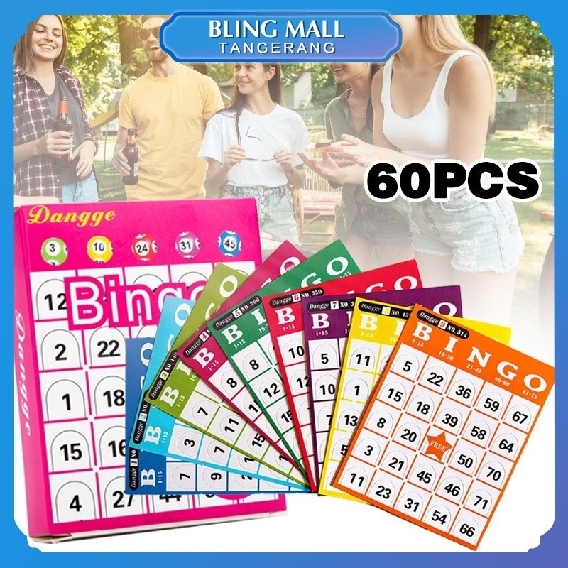 Jual 9 Warna Kartu Bingo Ukuran Besar 60 Buah/Kotak Bingo Card Kartu ...