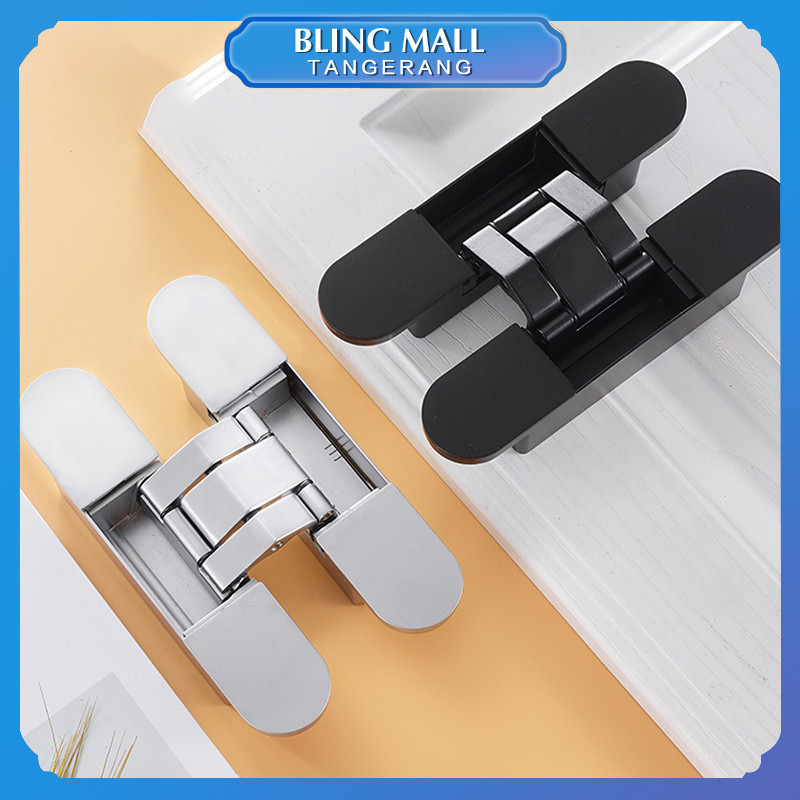Jual 1 Pasang Engsel Pintu Tanam Adjustable Invisible Cross Hinge Pintu ...
