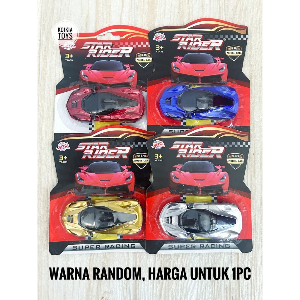 Jual Mainan anak mobil balap metalik bahan plastik ukuran kecil ...