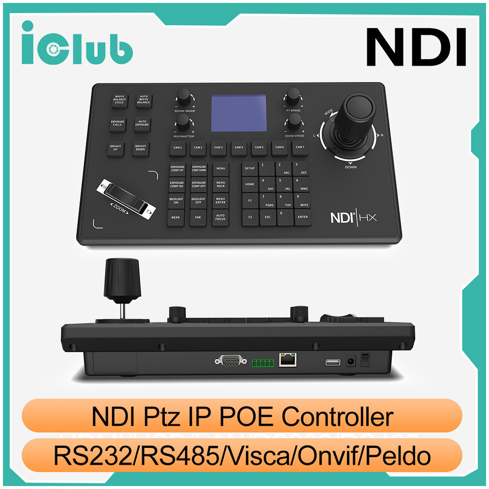 Jual PTZ Controller PoE NDI PTZ Camera Controller 5" LCD Screen Preview ...
