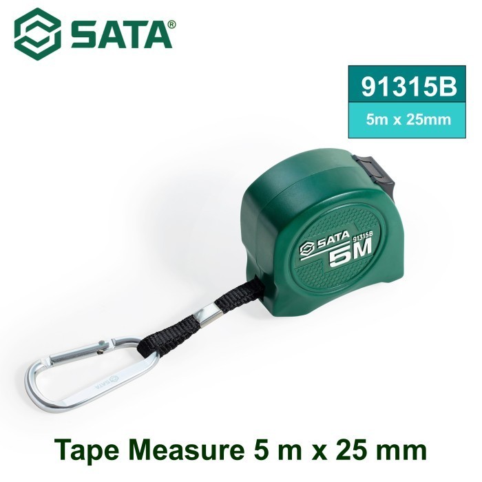 Jual SATA Meteran 5 Meter x 25 mm Standar Japan 91315B JIS 1 Tape Measure 5m x 25mm | Shopee ...