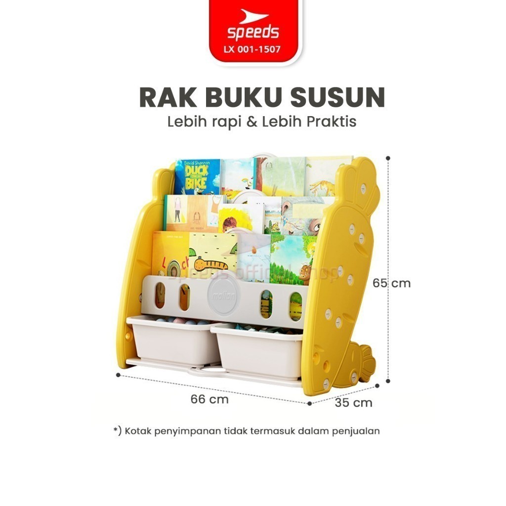 Jual Buku Rak Susun Book Organizer Rak Buku Anak 3 Susun Majalah Komik ...