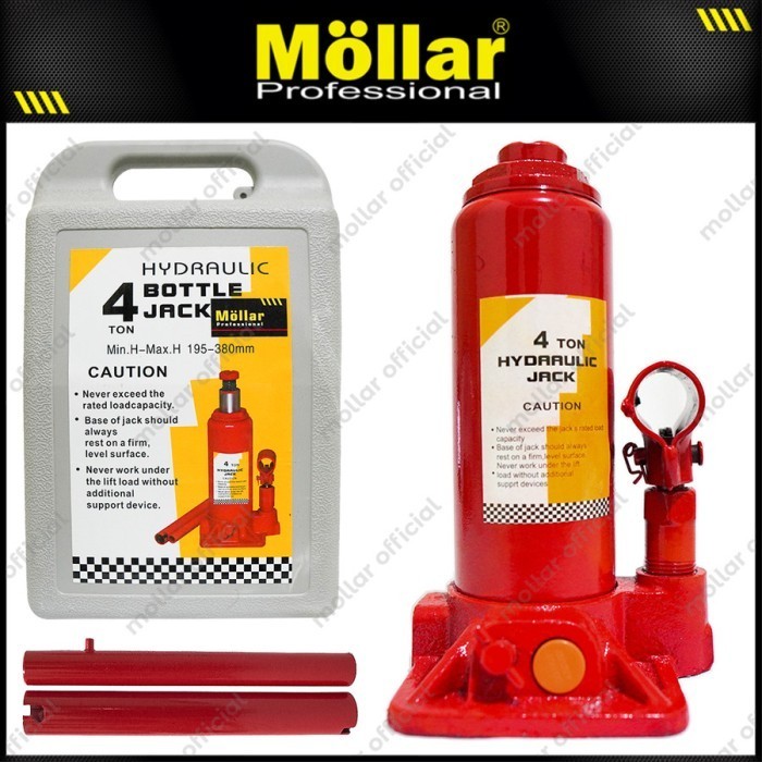 Jual MOLLAR Dongkrak Botol 4 Ton Hidrolik Hydraulic Bottle Jack 4T ...
