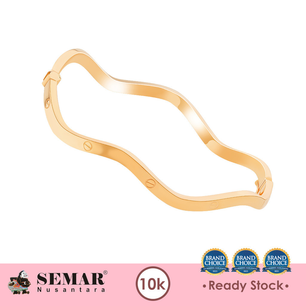 Jual Gelang Emas Charlotte Waves Bangle Gold 10K Semar Nusantara ...