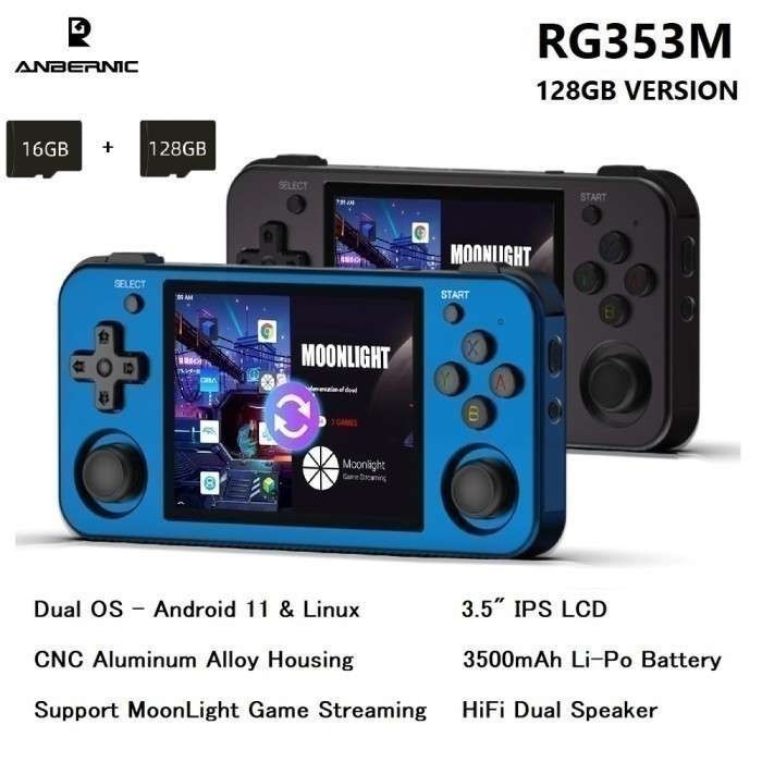 Jual ANBERNIC RG353M 128GB - Dual Mode Emulator Retro Game Handheld ...